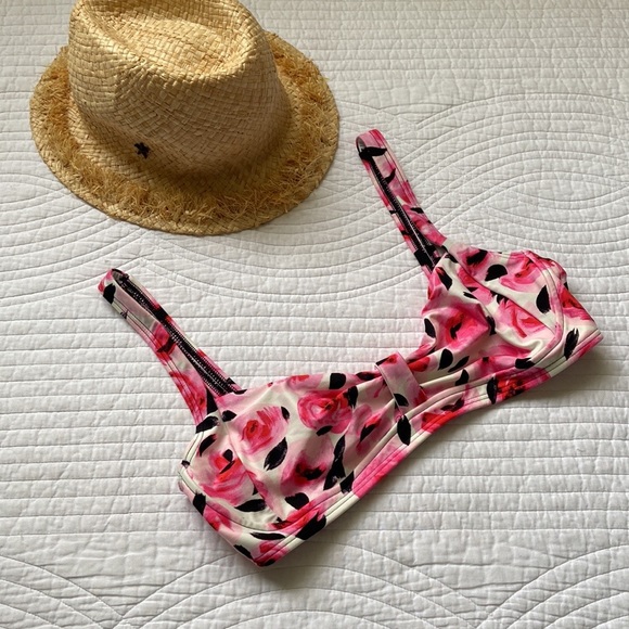 kate spade | Swim | Kate Spade Bay Of Roses Bikini Top Large Nwt | Poshmark